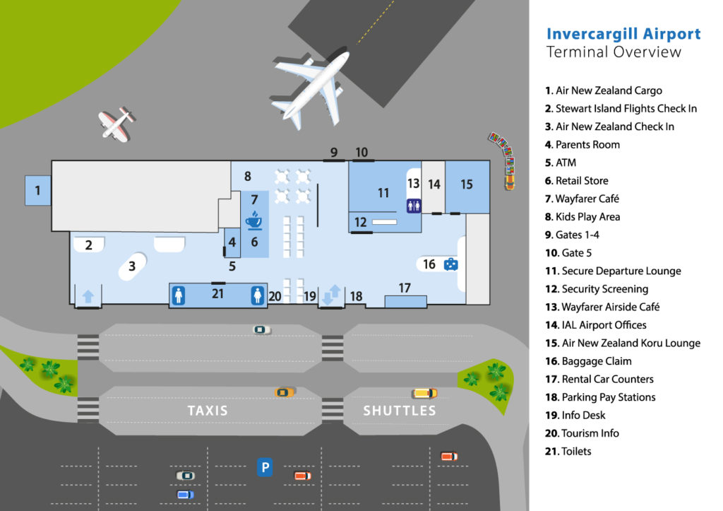 Terminal Map - Invercargill Airport